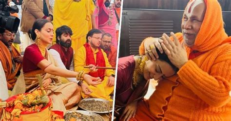 Ram Mandir Kangana Ranaut Meets Guru Rambhadracharya In Ayodhya See