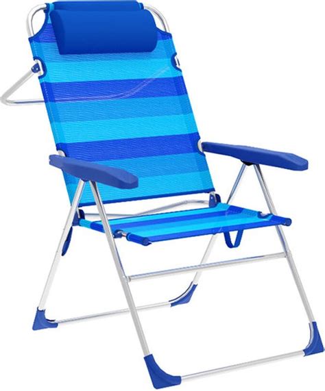 vouwbare stoel marbueno blauw 67 x 99 x 66 cm bol