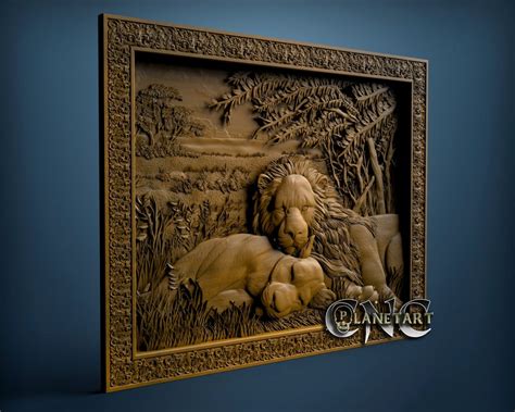 Lions D STL Model CNC Router Engraver Artcam Aspire CNC Etsy