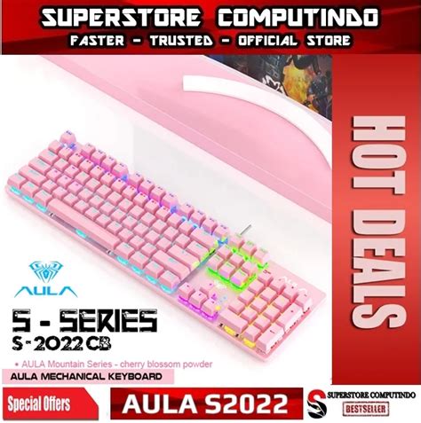 Keyboard Gaming Mechanical AULA S PINK RGB AULA S Lazada Indonesia