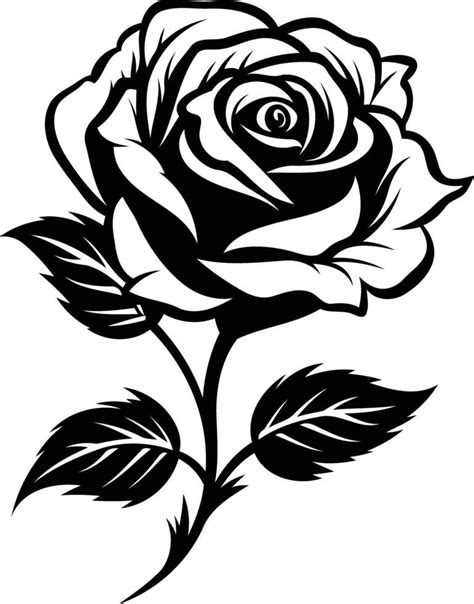 Elegant Black And White Rose Illustration 49258076 Vector Art At Vecteezy