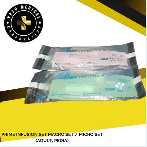 Prime Infusion Set Macro Set Micro Set Adult Pedia Shopee
