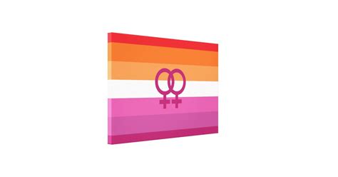 Wlw Lesbian Pride Flag Sunset Canvas Print Zazzle