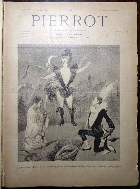 Le Pierrot Magazine Complete Volume 1888 1891 Von Willette Adolphe