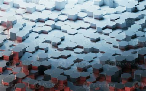 Hexagonal Scientific And Technological Materials 3d Rendering