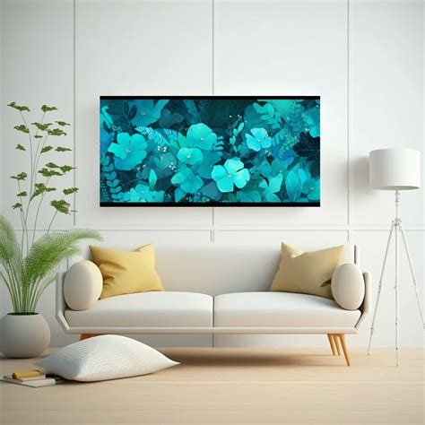 Ripley CUADROS DE DECORACIÓN EN ESTILO NEONOIR CON CONTRASTE DE COLORES TURQUESA Y AZUL EN