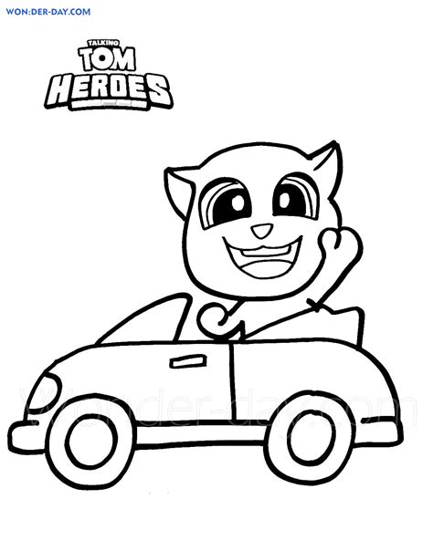Desenhos Para Colorir Do Talking Tom Herói Wonder
