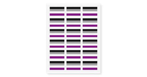 Asexuality Pride Flag Temporary Tattoos Zazzle