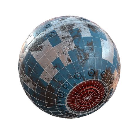 3d Model Sci Fi Sphere Pbr Vr Ar Low Poly Cgtrader