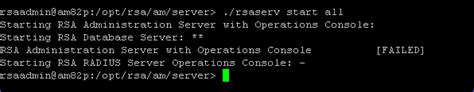 Rsa Authentication Manager Administration Server With Operations
