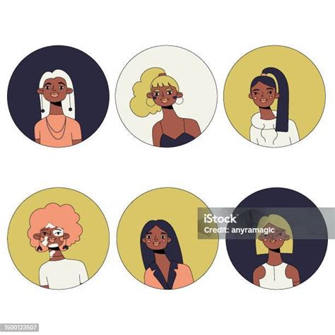 아바타 세트 사람 얼굴의 아이콘 소셜 미디어 사용자 프로필 앱 디자인 웹 사이트의 다양성 캐릭터 남자와 여자의 만화 벡터 그림입니다 그리기에 대한 스톡 벡터 아트 및 기타