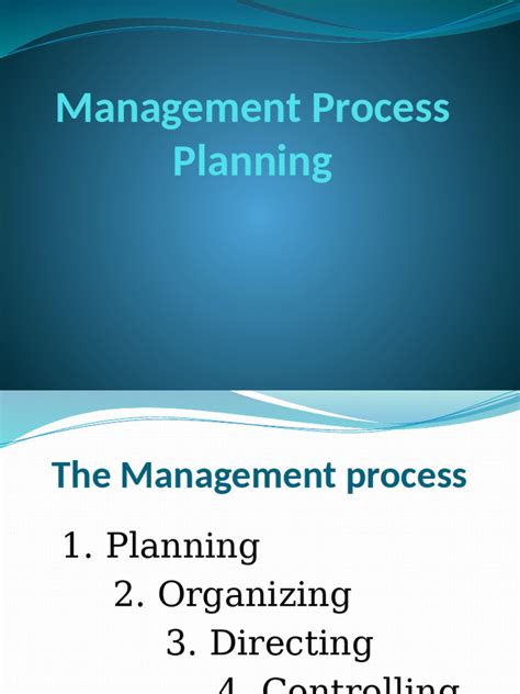 management process planning 1 pdf