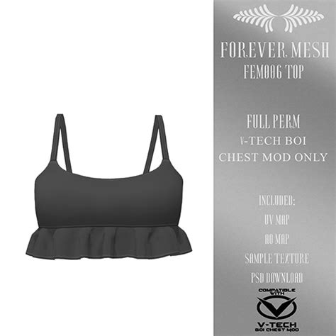 Second Life Marketplace Forevermesh Fem006 Top V Tech Demo