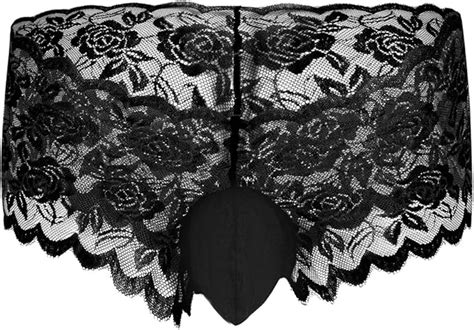 Iwemek Männer Spitzen Unterwäsche Sissy Herren Spitze Slips G Strings