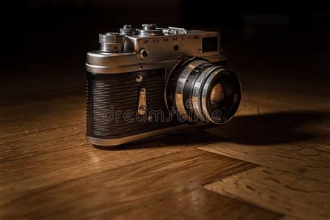 Soviet Analog Rangefinder Camera Editorial Photo Image Of Closeup