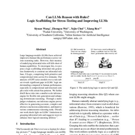 Can Llms Reason With Rules Logic Scaffolding For Stress Testing And Improving Llms Acl Anthology