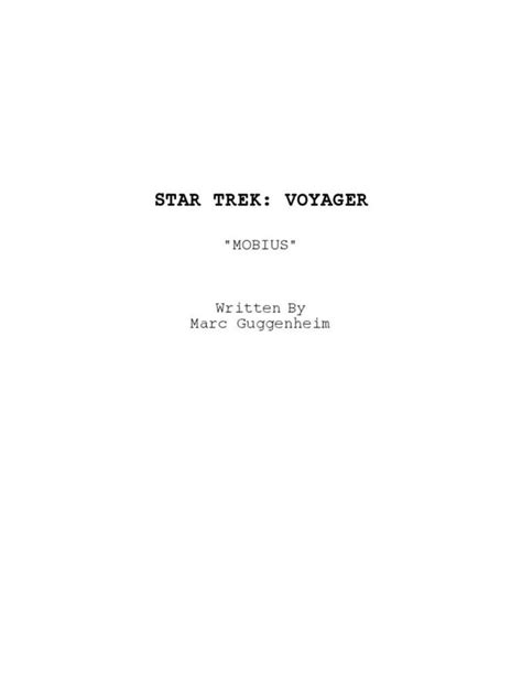 “mobius” Spec Script By Marc Googenheim Arrow R Voyager