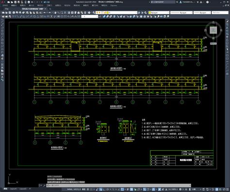 某21米跨钢结构厂房图autocad 2000模型图纸下载 懒石网