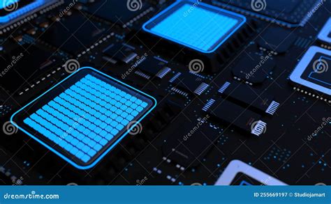 Components Of Quantum Computer Parts Components Of Quantum Computer Parts Stock Illustration