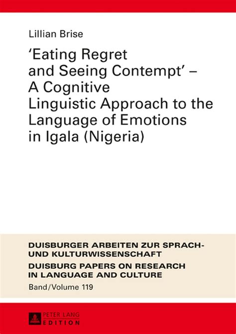 «eating Regret And Seeing Contempt A Cognitive Linguistic Approach To The Language Of