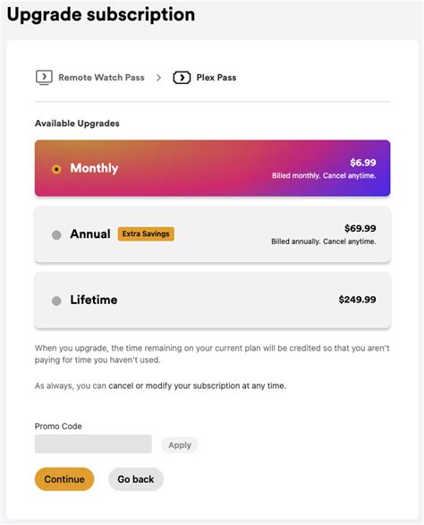 Upgrading Plex Subscriptions Plex Support