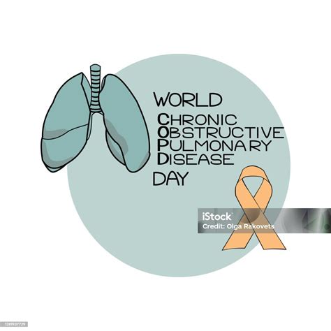 세계 Copd 의 날 만성 폐쇄성 폐 질환 경량의 회로도 표현 주제 비문 개념에 대한 스톡 벡터 아트 및 기타 이미지 개념