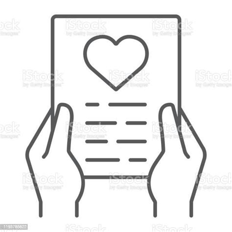 러브 레터 얇은 라인 아이콘 발렌타인 데이와 휴일 사랑 봉투 기호 벡터 그래픽 흰색 배경에 선형 패턴 Eps 10 10에 대한 스톡 벡터 아트 및 기타 이미지 Istock