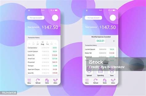 스마트 폰 Widjet 모바일 앱 사용자 인터페이스 금융 돈 계획 응용 프로그램을 종로 Ux Gui 웹 스타일 최소한의 평면