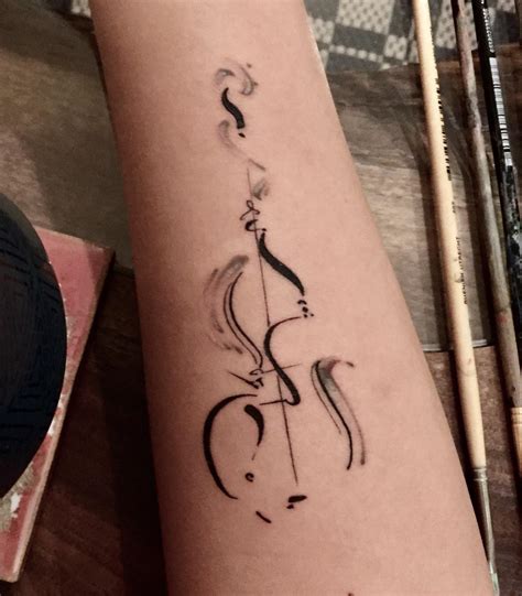 Violin Tattoo By Diego Romay At First Class Tattoo In Nyc Rtattoos
