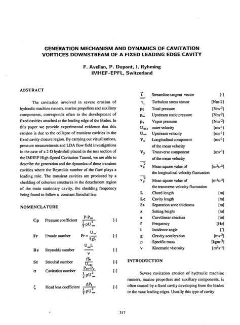 Pdf Cavitation Erosion Of The Hydraulic Machines Generation And