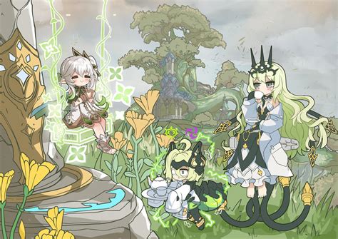 Mobius And Klein Visit Sumeru By Overlordx10 R Kusanalimains