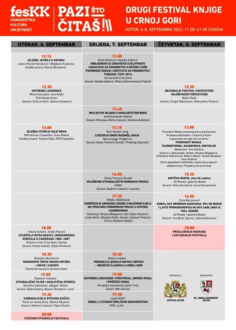 Otvoren Drugi Festival Knjige U Kotoru Radio Dux