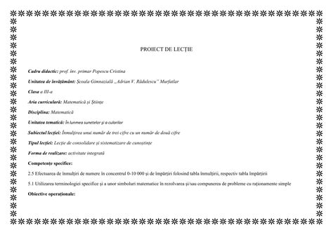 AcademiaABC Proiect didactic Înmulţirea unui număr de trei cifre cu un număr de două cifre