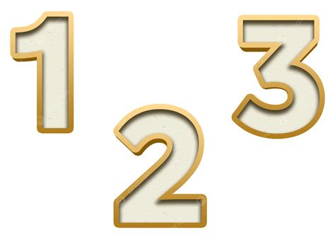 First Second And Third Number Style First Second And Third Number One