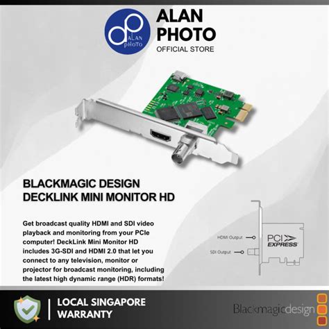 Blackmagic Design Decklink Mini Monitor Hd [bdlkminimon3g] Blackmagic