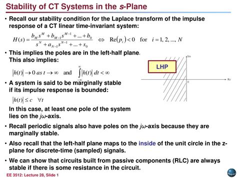Ppt Objectives Stability And The S Plane Stability Of An Rc Circuit 1 St And 2 Nd Order Ppt Objectives Stability And The S Plane Stability Of An Rc Circuit 1 St And 2 Nd Order