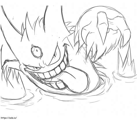 Pokemon Gengar 6 Gambar Mewarnai