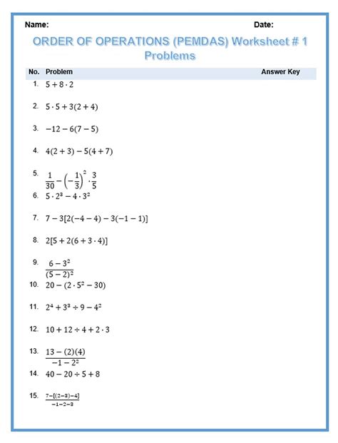 Pemdas Problems