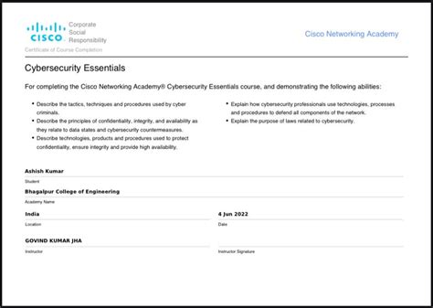 Thanks Cisco Cisco Cibersecurity Ciscocertification Ashish Kumar