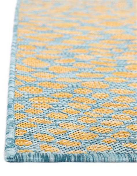 Yellow And Aqua 7 10 X 10 Jill Zarin Cape Town Outdoor Rug