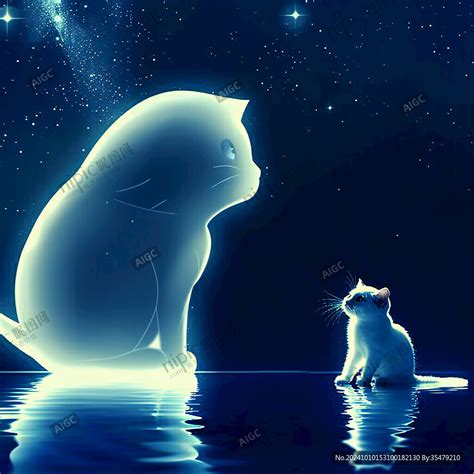 Ai创作图夜晚猫咪插画 两只猫看夜空 猫咪星空 月亮下的猫 月亮上睡觉的小猫插画 猫星空 星空小猫 两只猫的夜景 月光插画月光下 原创猫与鱼 宇宙中的猫 抓星星的猫 手绘猫咪星球 猫咪海报插画