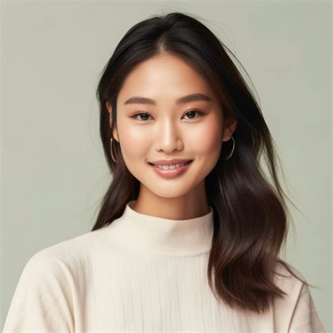 Premium Ai Image Cute And Pretty Asian Girl With Lovely Expression And Fashionable Hair