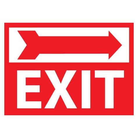 Exit W Red Right Arrow Visual Workplace Inc Exit W Red Right Arrow Visual Workplace Inc