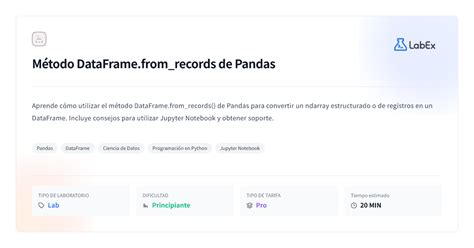 Dataframe De Pandas Ciencia De Datos Programación En Python Labex