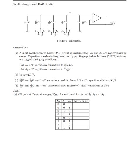 Solved Parallel Charge Based Dac Circuits U Bac 士 C Vout
