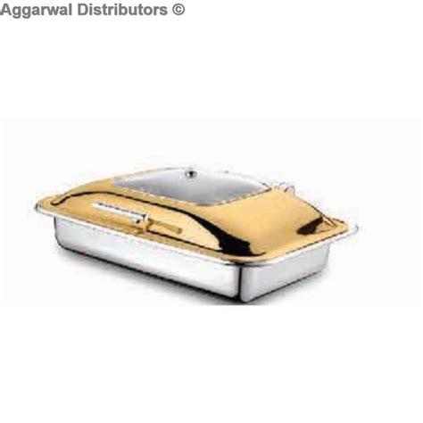 Montavo Rectangular Full Glass Lid Induction Top Gold Finish Cdrt90glmw