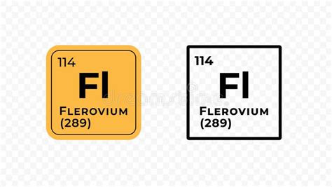 Flerovium Chemical Element Of The Periodic Table Vector Stock Vector