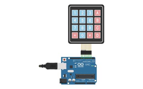 Circuit Design Numeric Keypad Tinkercad