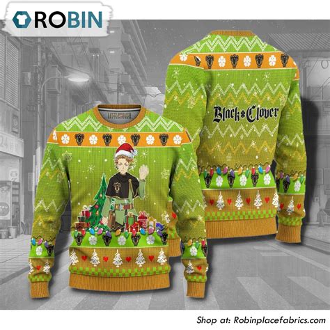 Black Clover Finral Anime Christmas Ugly Sweater Robinplacefabrics