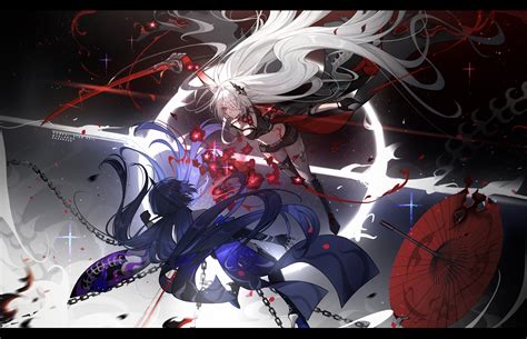 Acheron Honkai Star Rail Armor Blue Hair Boots Breasts Chain